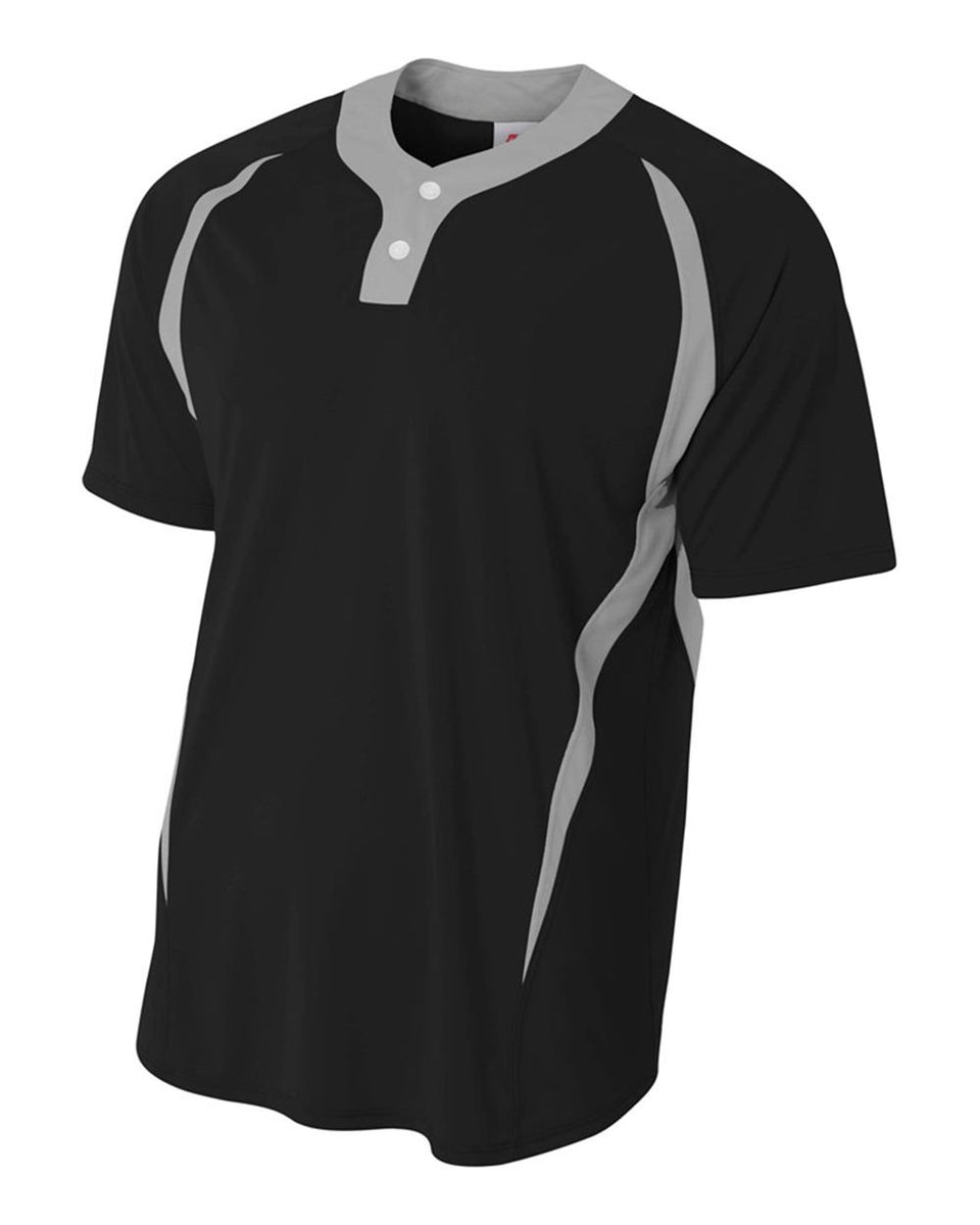 A4 2-Button Color Blocked Baseball Henley | Baseball | Jerseys ...